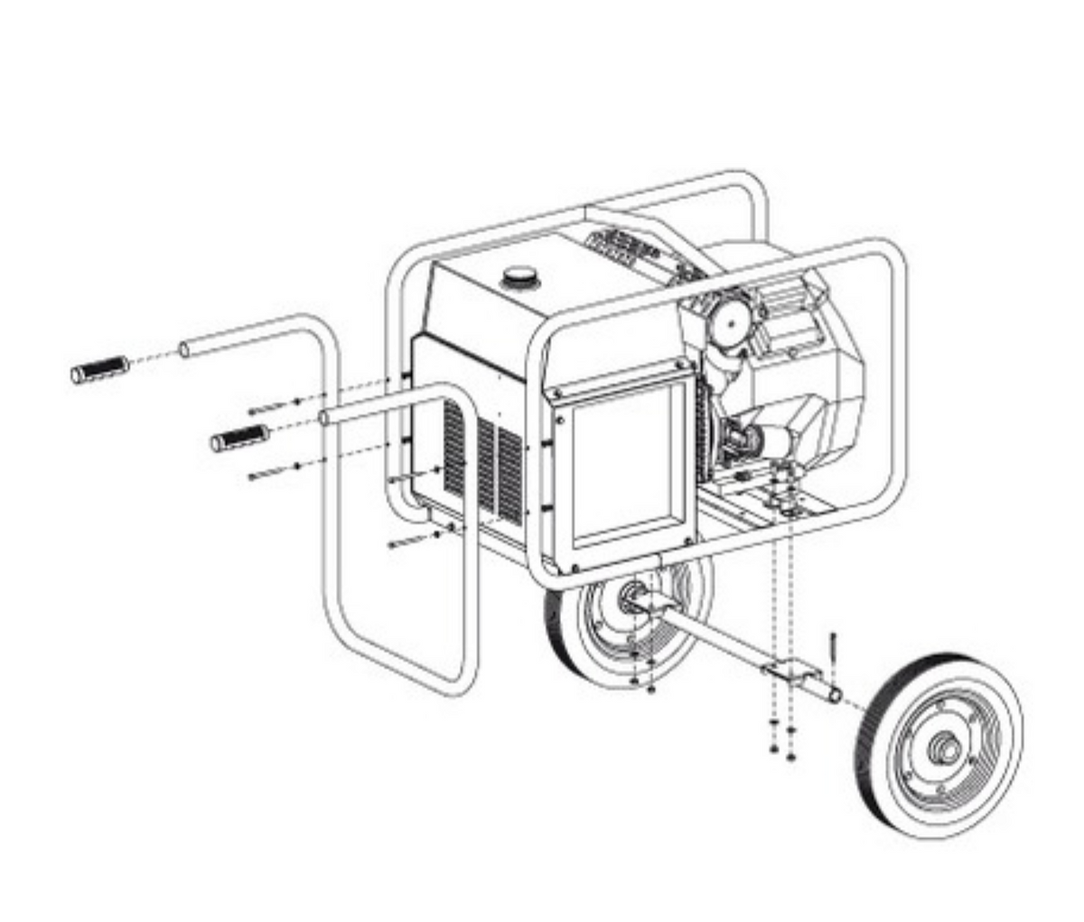 Mosa CTM10 Wheels & Handles Kit – Brookside Welding Supplies Ltd