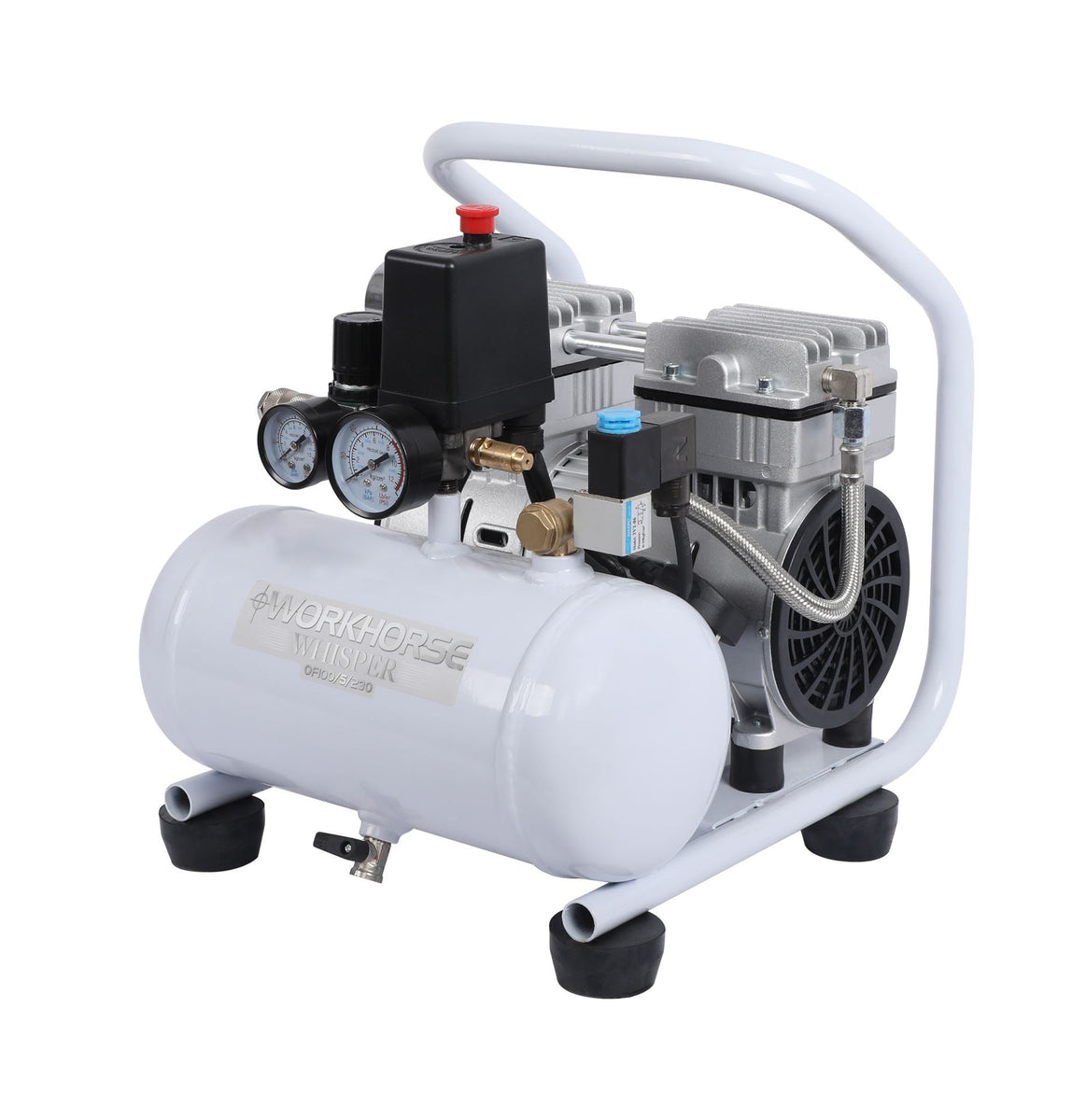 FIAC OF100/5/230 Workhorse Whisper Oil Free Compressor 1HP 5L 230V 10 ...
