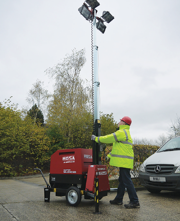 Mosa 35.SL55L4-6KVA LED Lighting Tower c/w 6 kVA Generator 5.5m ...