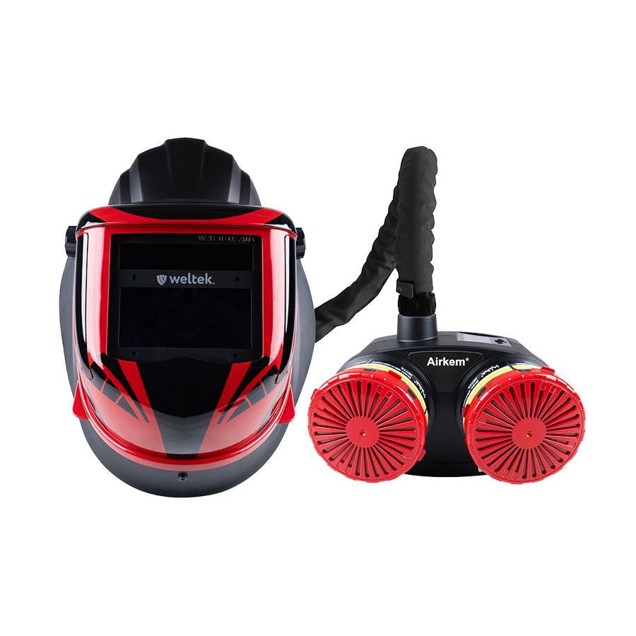 WELTEK KMHD97S4ABEP Navishock Welding & Grinding Helmet S4 c/w Airkem ...