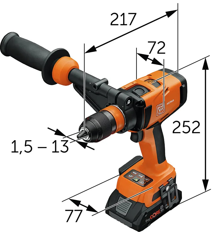 Fein 71161566000 ASCM18-4QM AS 18V Cordless Drill/Driver Quickin Set ...