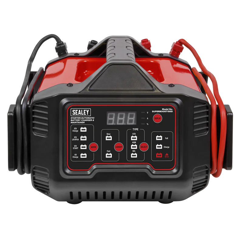 Sealey SUPERBOOST150D 6/12V Automatic Battery Charger & Maintainer 150 ...