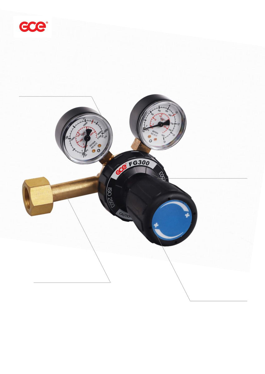 GCE FG300 Universal Cylinder Regulator for Industrial Gas Applications ...